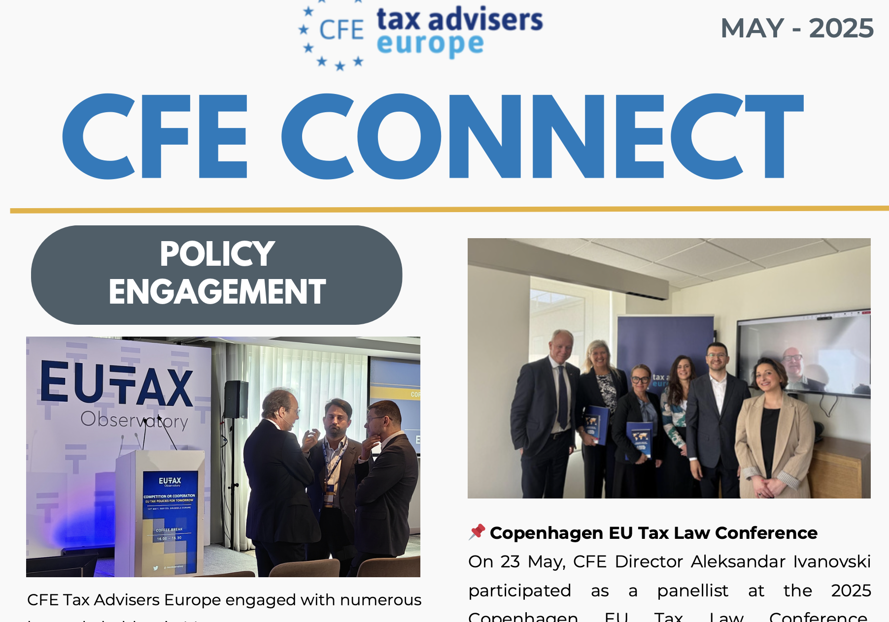 CFE Connect - May 2025 - CFE Tax Advisers Europe